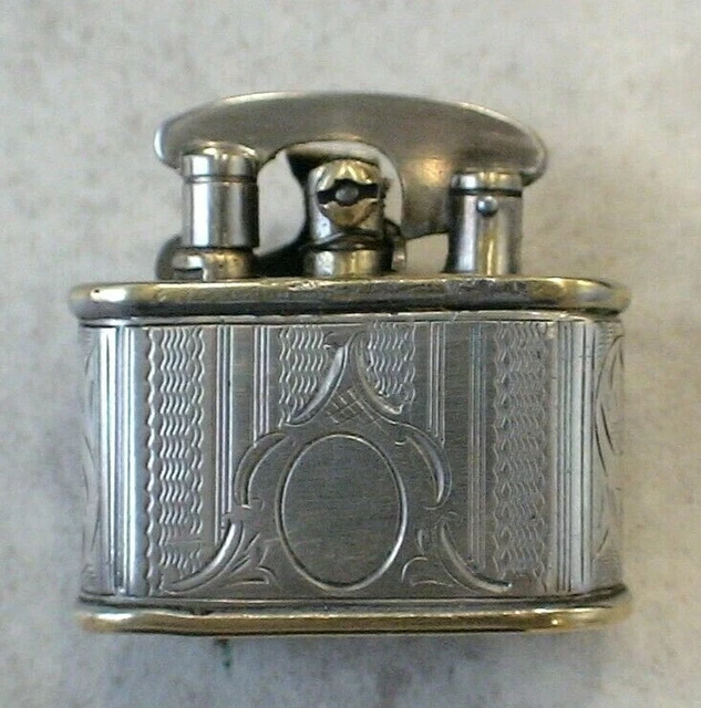 BRIQUET ANCIEN COLIBRI Original ARGENT Solid Silver LIGHTER Feuerzeug ...