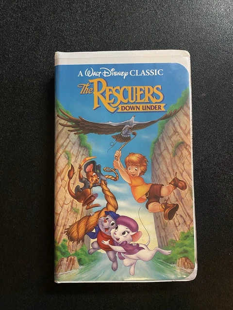 THE RESCUERS DOWN Under Walt Disney Classic VHS Tape 1991 Black Diamond ...