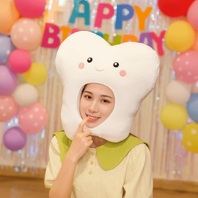 ANIMAL THEME TOOTH Hood Hat Funny Dress Up Hat Plush Animal Hat Photo ...