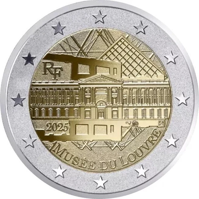 2 EURO REVERSE Proof Louvre Museum Frankreich 2025 France Musee EUR 102 ...
