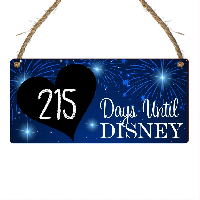 DAYS UNTIL DISNEY Sign Childrens Kids Gift Holiday Countdown Chalkboard ...