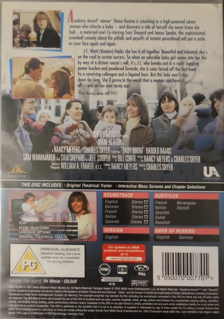 BABY BOOM DVD - Diane Keaton, Rare, New & sealed £19.35 - PicClick UK