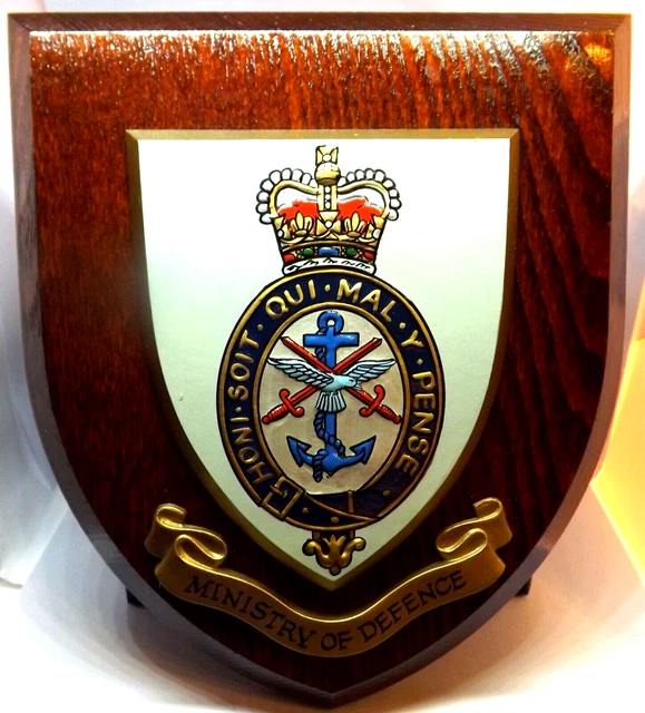 MINISTRY OF Defence - Coat of Arms Heraldic Plaque Shield Crest Badge ...