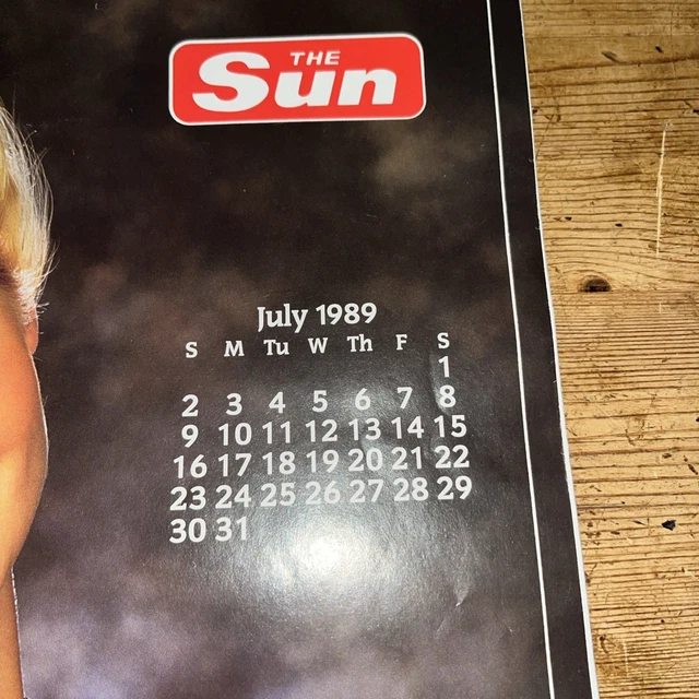 THE SUN - PAGE 3 Girls Calendars 1989 Samantha Fox £9.72 - PicClick UK