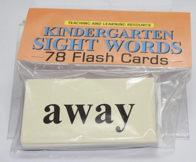 78 SIGHT WORD - Flash Cards Pre-school - Kindergarten Teaching supplies ...