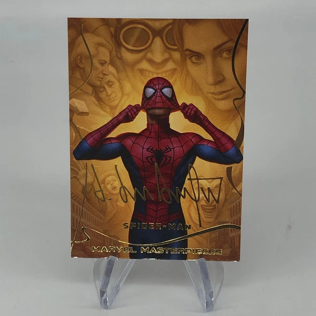 MARVEL CARD SPIDER-MAN 87 Gold Signature Masterpieces 2022 Holo Upper ...