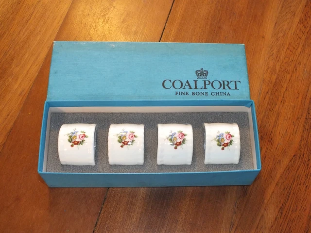 COFFRET 4 RONDS de serviette en porcelaine anglaise Coalport Ludlow EUR ...