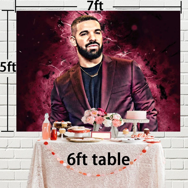 DRAKE RAPPER PARTY Supplies Birthday Decorations Backdrop Banner Vinyl ...