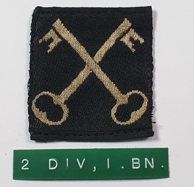WW2 ERA BRITISH 2nd Infantry Division 1st Btn Cloth Formation Sign ...