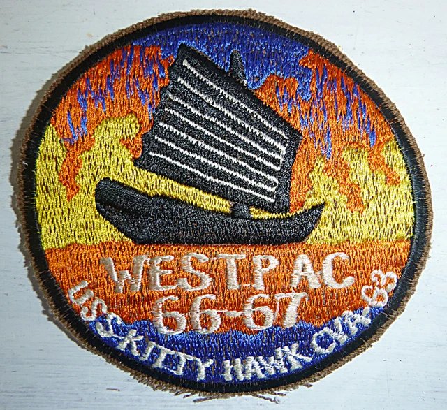 USS KITTY HAWK - Patch - Westpac Carrier Tour 1966 - 1967 - Vietnam War ...