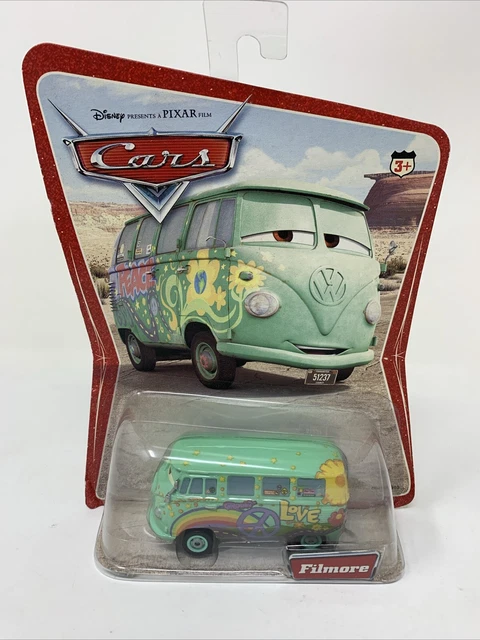 DISNEY PIXAR CARS Fillmore Diecast 2005 Filmore w/one L - New - H6415 ...