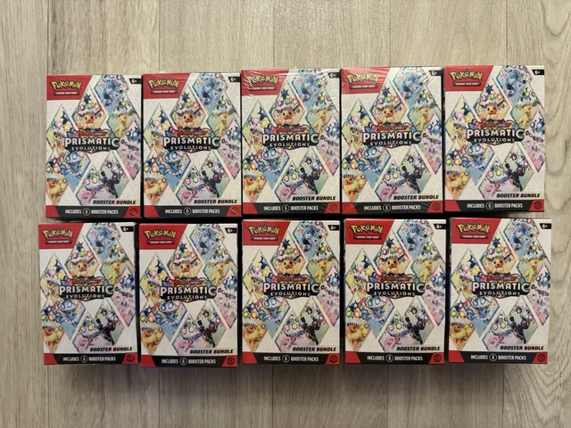 10X POKÉMON TCG: Scarlet & Violet Prismatic Evolutions Booster Bundle ...