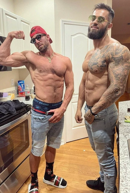 SHIRTLESS BEEFCAKE MUSCULAR Male Men Bearded Beefcake Hunks PHOTO 4X6 ...