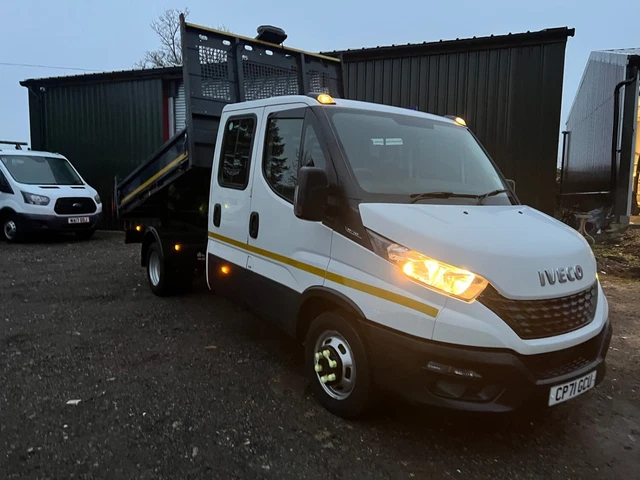 2021 IVECO DAILY 35c14 crew d/cab transit tipper twin rear wheel ...
