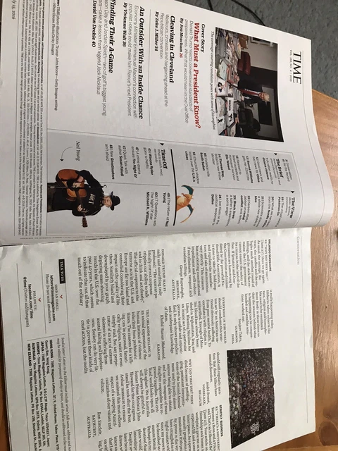 TIME MAGAZINE 2016 Donald Trump Gut Check US Election J Nicklas Macron ...