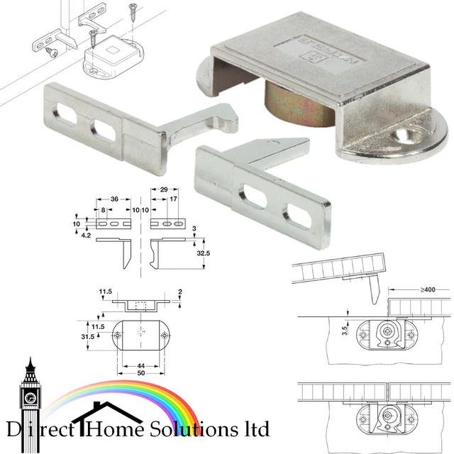HAFELE AUTOMATIC SPRING Catch Locks Double Doors, Zinc Alloy - Nickel ...