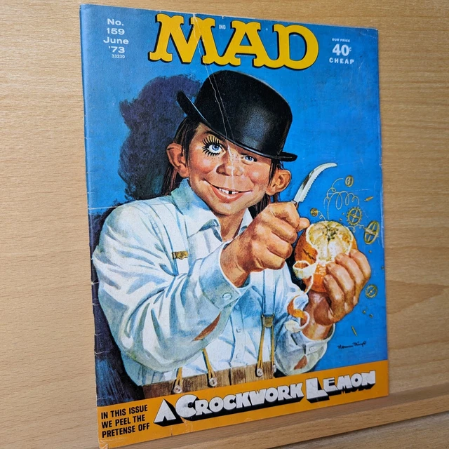 MAD MAGAZINE NO. 159 June 1973 A Clockwork Orange TORN COVER £10.03 ...