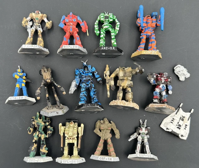 VINTAGE BATTLETECH PLASTIC Miniature Lot Rifleman Mech Warrior Painted ...