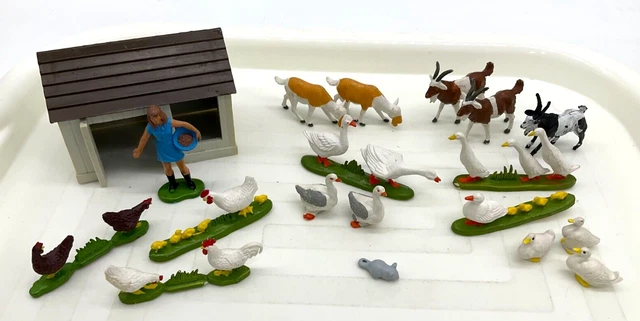 BRITAINS FARM ANIMALS chickens geese ducks goats with hen house 19 ...