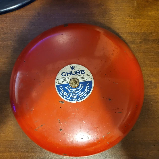 CHUBB 10& INDUSTRIAL Fire Alarm Bell 24V DC Model 960-1033 Security ...