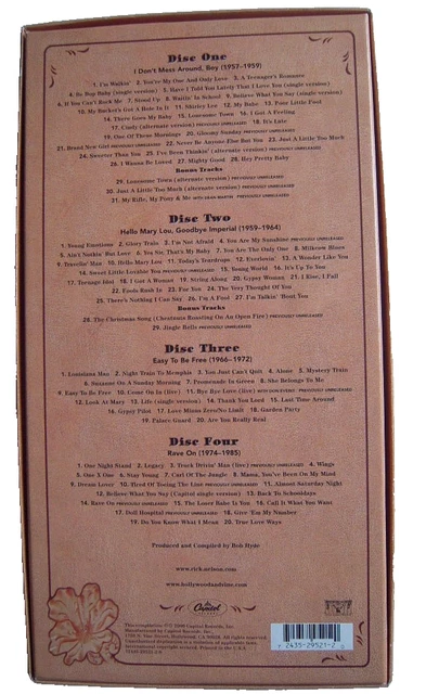 RICK RICKY NELSON Coffret USA Long Box 4 CDs LEGACY 2000 CAPITOL 100 ...