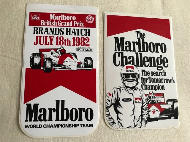 1980S MARLBORO BRITISH GRAND PRIX STICKERS FORMULA 1 (F1) + MARLBORO ...