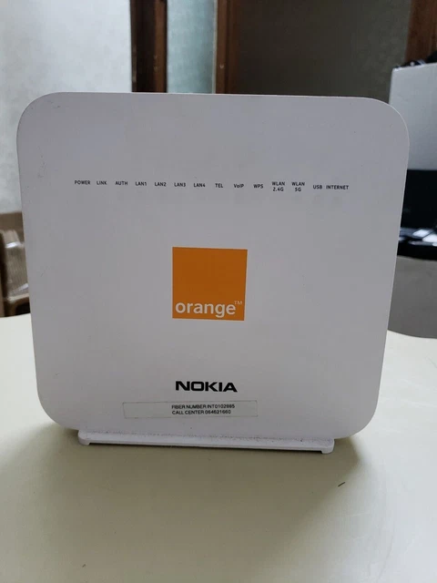 NOKIA G-140W-H ONT Fiber WiFi 1x GPON 4x RJ45 1000Mb/s 1x RJ11 2x USB £ ...