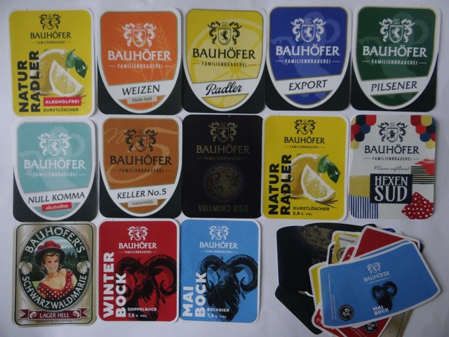 13 NEUE BIER-ETIKETTEN - Ulmer Bier - Brauerei Bauhöfer, Renchen, BW ...