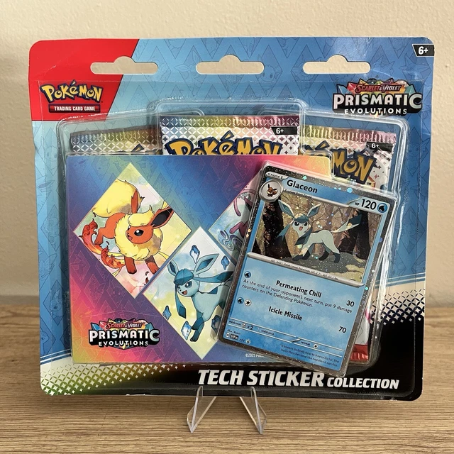 POKÉMON PRISMATIC EVOLUTIONS - Glaceon Tech Sticker Collection (Sealed ...
