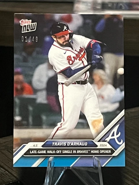 2024 MLB TOPPS NOW 41 TRAVIS D'ARNAUD WALK OFF HIT ATLANTA BRAVES Blu ...
