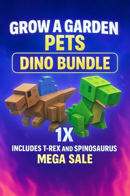 🟢SPINOSAURUS + T-REX Bundle🌱GROW A GARDEN🌱🐶 PETS🐶 🎮ROBLOX🎮 $19.05 ...