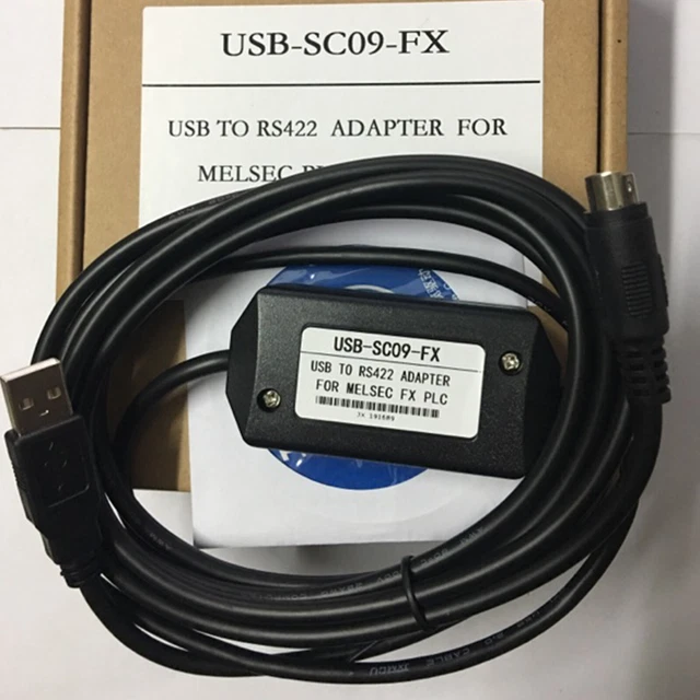 PLC PROGRAMMING CABLE USB-SC09-FX Cable for Mitsubishi FX Series USB ...