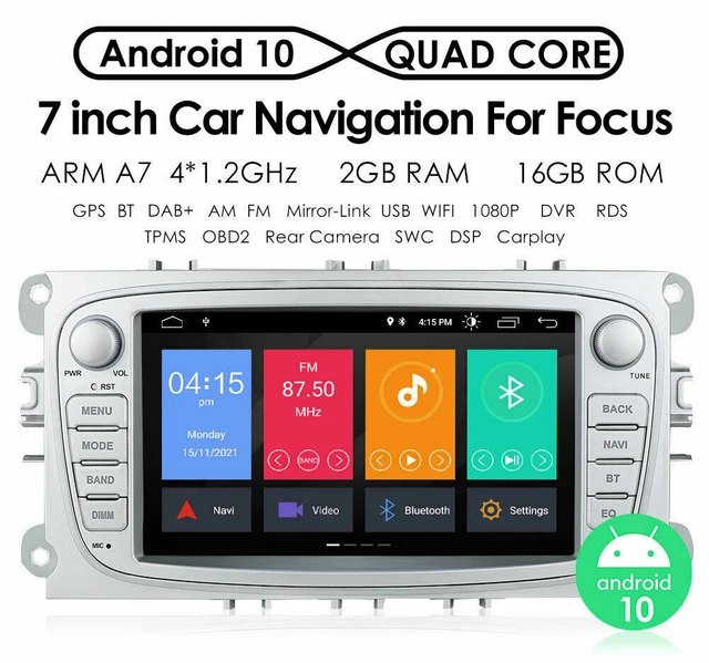 ANDROID AUTORADIO 7'' GPS Head Unit For Ford Focus Mondeo C/S-MAX ...