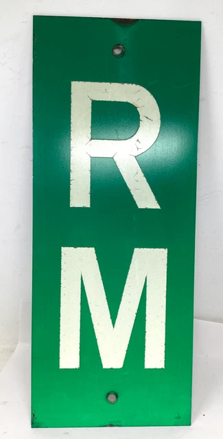 VINTAGE RAILROAD SIGN "RM" Train Track Locomotive 20x8 Railway $29.99 ...