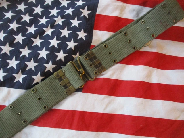 GENUINE US ARMY USMC issue VIETNAM WAR M56 M 1956 WEBBING BELT XL £37. ...