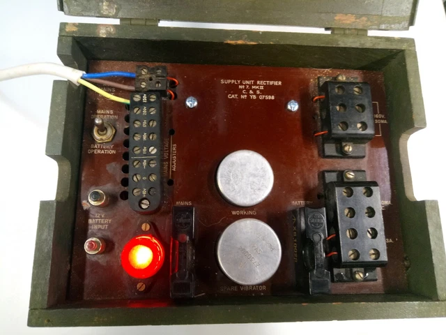 WORKING WW2 TELETYPE Supply Unit Rectifier No7 Mk 2, Valve power supply see pics £11.27 ...