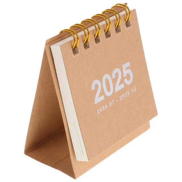 MINI FLIP CALENDAR 2024-2025 Standing Desk Calendar Office Monthly ...