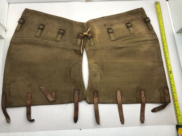 ORIGINAL WW2 BRITISH Army 37 Pattern Despatch Riders High Sided Spats ...