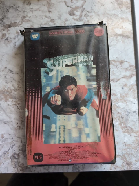 SUPERMAN THE MOVIE 1978 1st movie CLAMSHELL VHS WARNER BROS WB RED ...