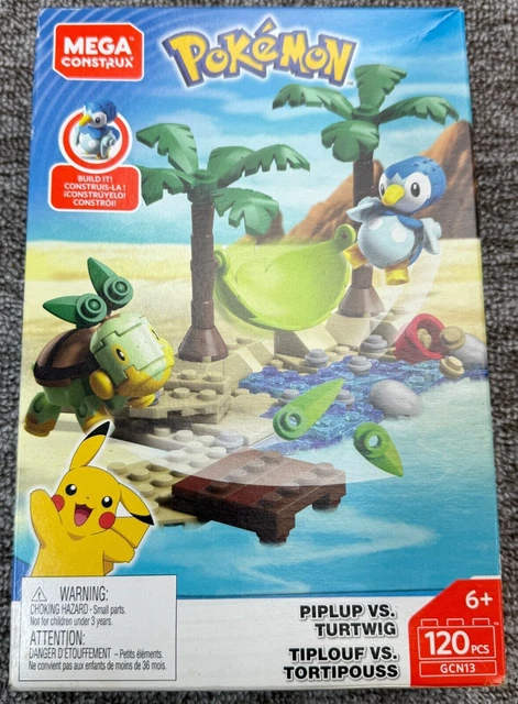 MEGA CONSTRUX POKÉMON Piplup vs Turtwig GCN13 Construction Blocks Set ...