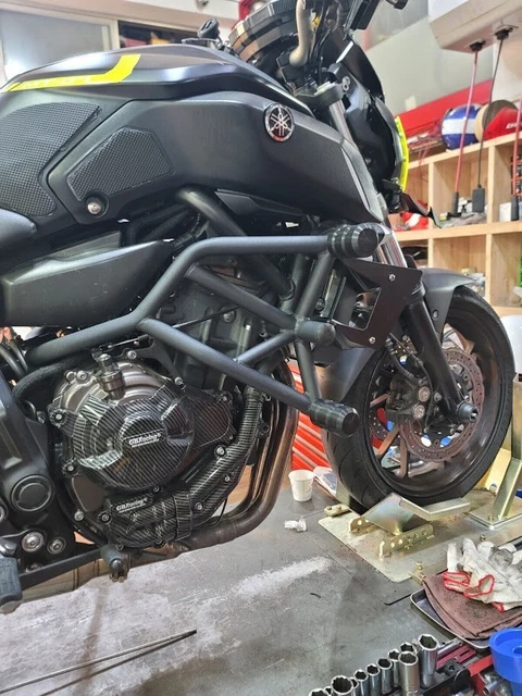 CRASH CAGE- ENGINE Guard For Yamaha MT-07 MT07(14-24) Crash Bars Black ...