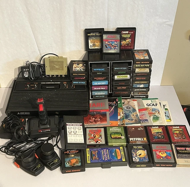 ATARI 2600 4-SWITCH Black DARTH VADER Huge Bundle Lot With 40 Games ...