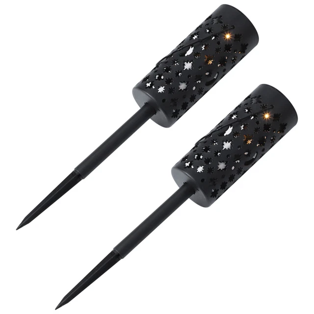 2 PCS STAR Projection Lamp Exterior Solar Powered Lights Outdoor £16.38 ...