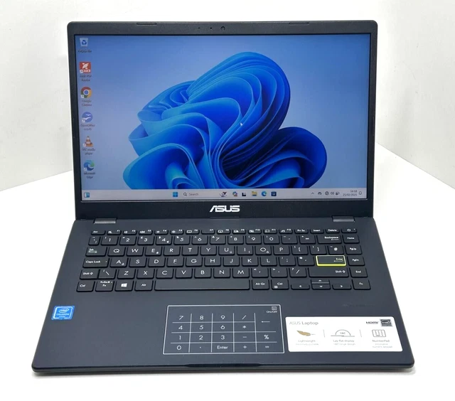 LAPTOP WINDOWS 11 Asus VivoBook E410MA 4GB RAM 64GB SSD webcam Full HD ...