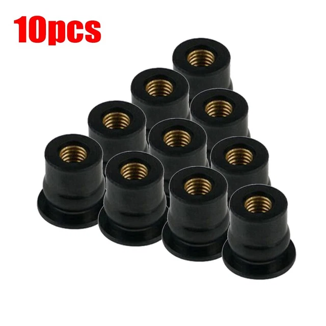 LONG LASTING RUBBER Nuts 10pcs Universal M6 Neoprene Nuts for Panel ...