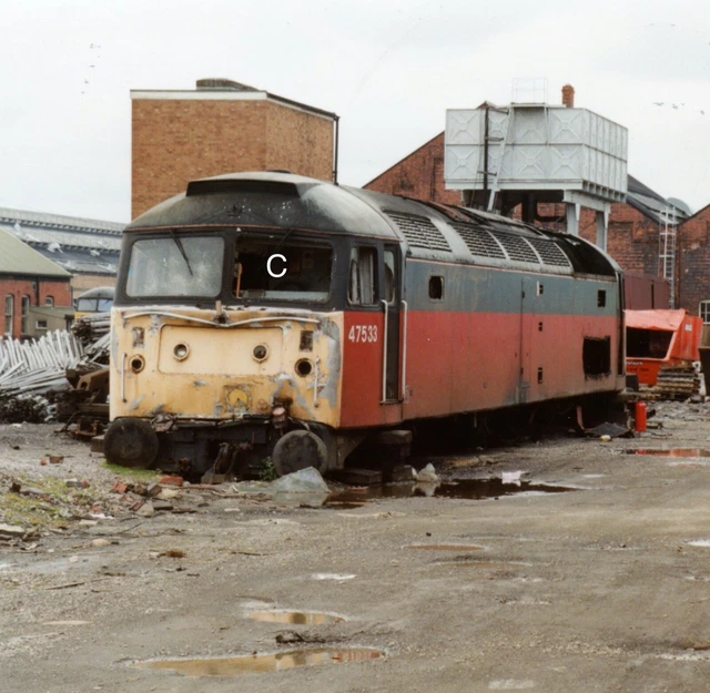 BRITISH RAILWAY B.R Photograph Class 47 - 47533 Condemned Old Oak ...