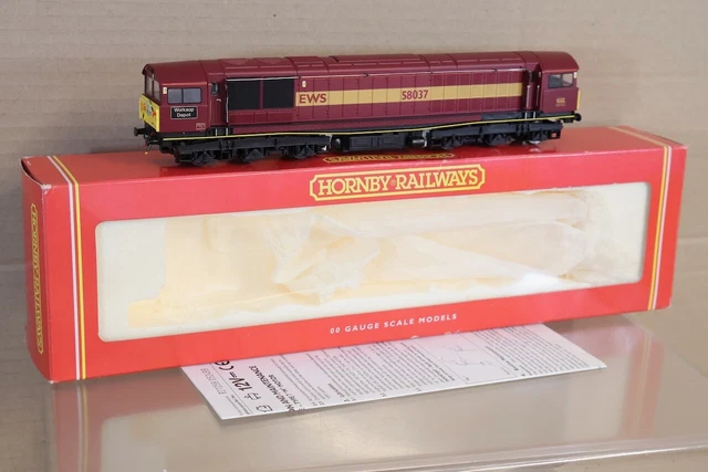 HORNBY R2125B KIT BUILT EWS CLASS 58 DIESEL LOCOMOTIVE 58037 WORKSOP ...