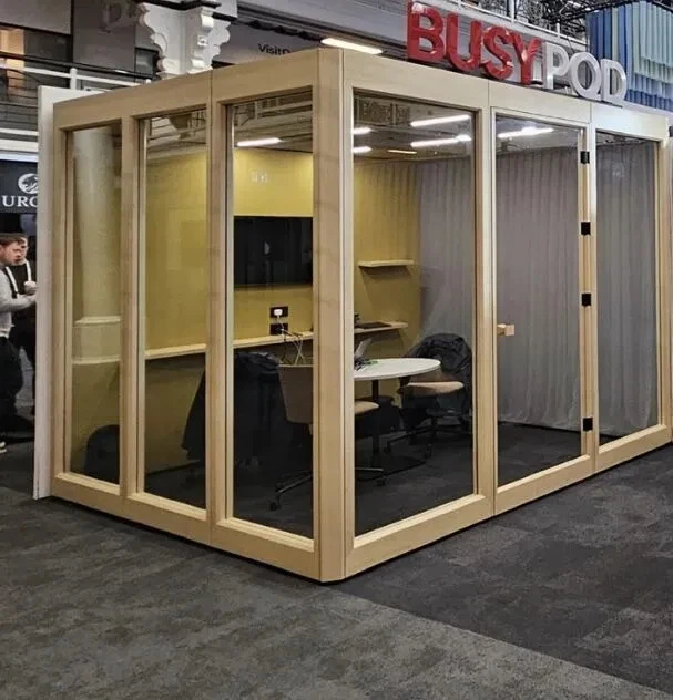 BUSYPOD MODULAR OFFICE Booth 4-6 Person | Acoustic Meeting Pod w ...