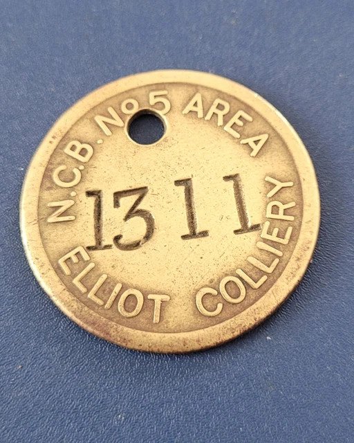 ORIGINAL ELLIOTT COLLIERY Pit Check Welsh Miners Lamp Tally £20.00 ...