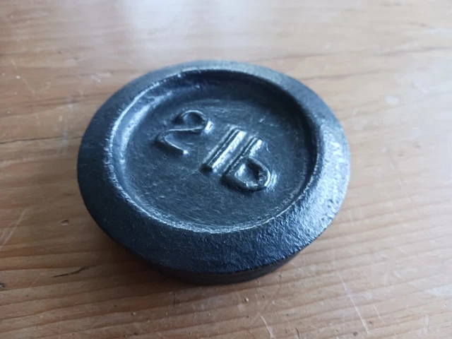 ANTIQUE CAST IRON Two Pound 2lb Weight For Scales £5.60 - PicClick UK
